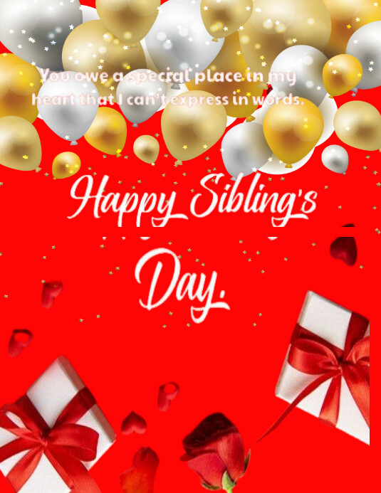 Copy of Maximalist Happy Sibling Day Flyer (us Letter) | PosterMyWall