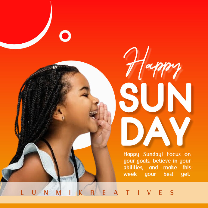 Maximalist Happy Sunday Instagram Post Template | PosterMyWall