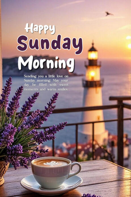 Maximalist Happy Sunday Morning Banner 4' × 6' Template | PosterMyWall