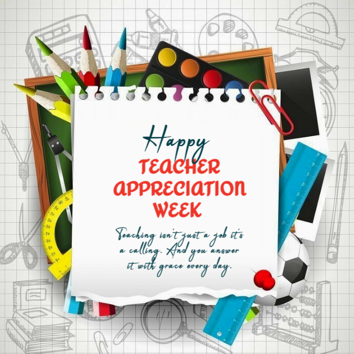 Maximalist Happy Teacher's Appreciation Week Instagram Post Template ...