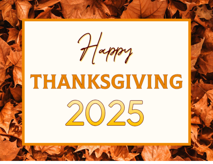 Plantilla de Maximalist Happy Thanksgiving 2025 Card Business Corporate ...