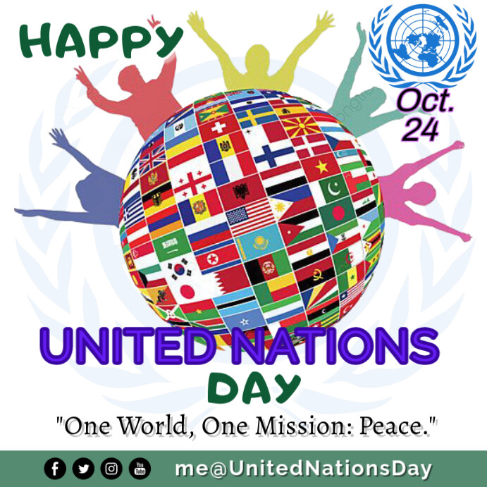Maximalist Happy United Nations Day Instagram Post Template | PosterMyWall