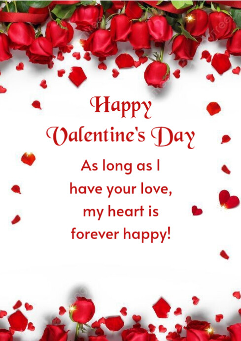 Maximalist Happy Valentine's Day A4 Template | PosterMyWall