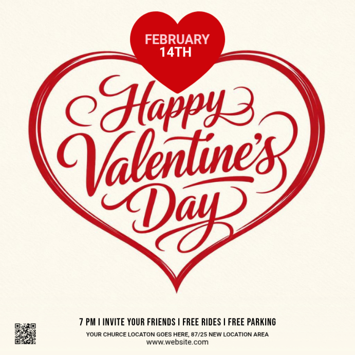 Copy of Maximalist Happy Valentines Day Instagram Post | PosterMyWall