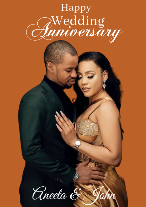 Maximalist Happy Wedding Anniversary A4 Template | PosterMyWall