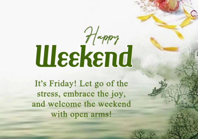 Maximalist Happy Weekend A4 Template | PosterMyWall