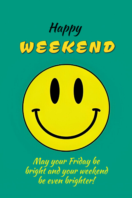 Maximalist Happy Weekend Banner 4' × 6' Template | PosterMyWall