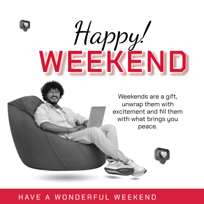 Maximalist Happy Weekend Instagram Post Modelo | PosterMyWall