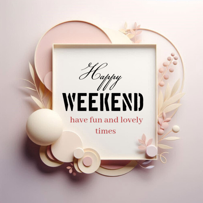 Maximalist Happy Weekend Template Instagram Post | PosterMyWall