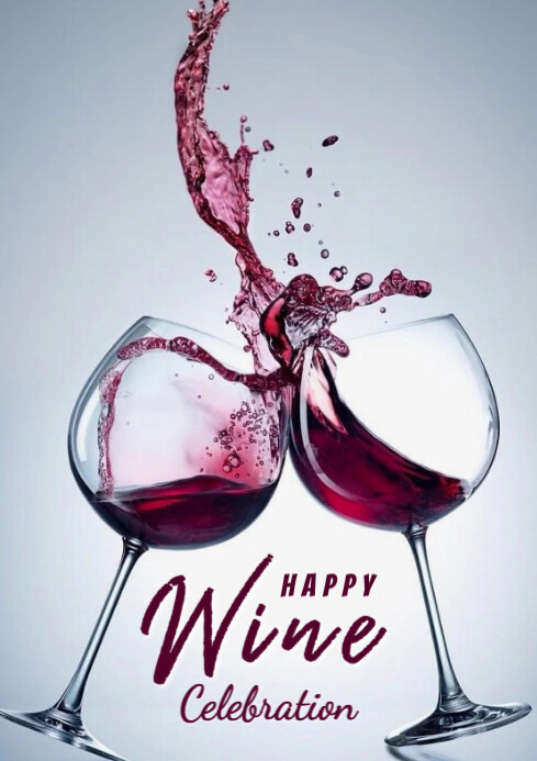Copy of Maximalist Happy Wine Day A4 | PosterMyWall