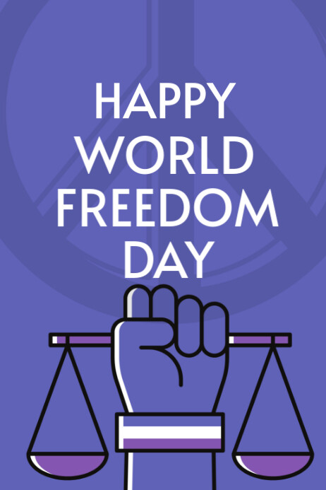 Maximalist Happy World Freedom Day Poster Templat | PosterMyWall