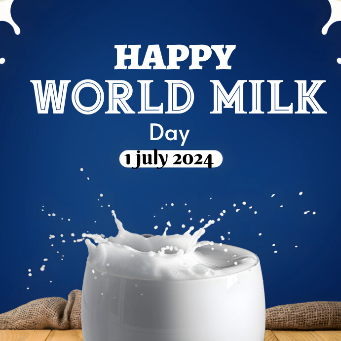 Maximalist Happy World Milk Day Instagram Pos Template | PosterMyWall