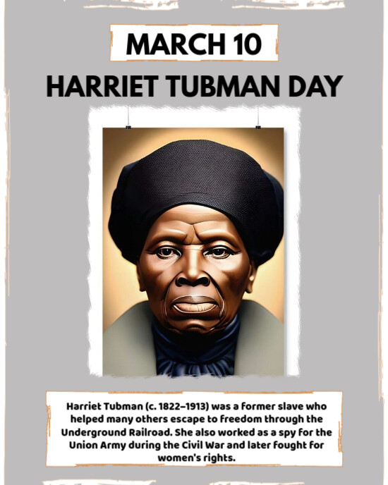 Copy of Maximalist Harriet Tubman Day Instagram Portrait | PosterMyWall