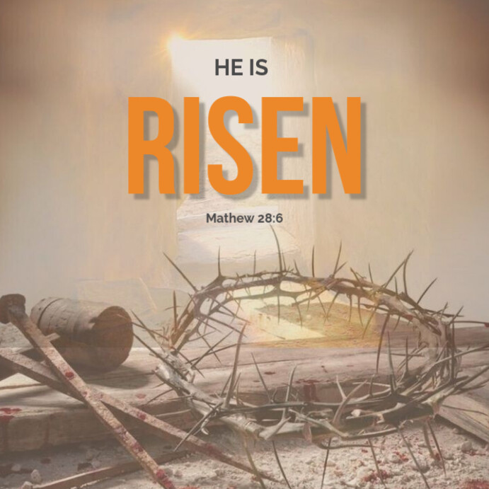 Maximalist He Is Risen Instagram Post Template | PosterMyWall