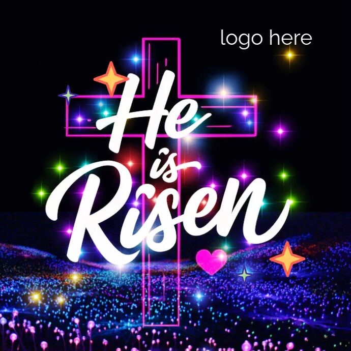 Maximalist He Is Risen Instagram Post Template | PosterMyWall