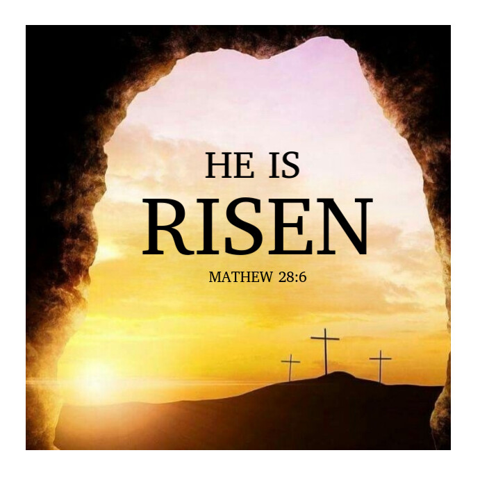 Maximalist He Is Risen Instagram Post Template | PosterMyWall