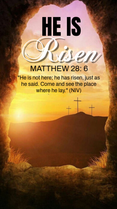 Maximalist He Is Risen Instagram Story Template | PosterMyWall