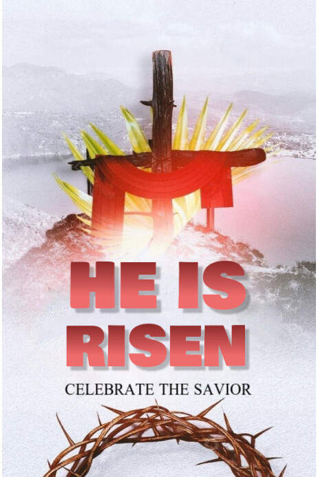 Maximalist He Is Risen Poster Template | PosterMyWall