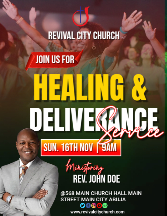 Copy of Maximalist Healing & Deliverance Service Flyer (us Letter ...
