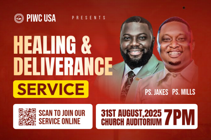 Maximalist Healing & Deliverance Service Flyer | Editable Church ...