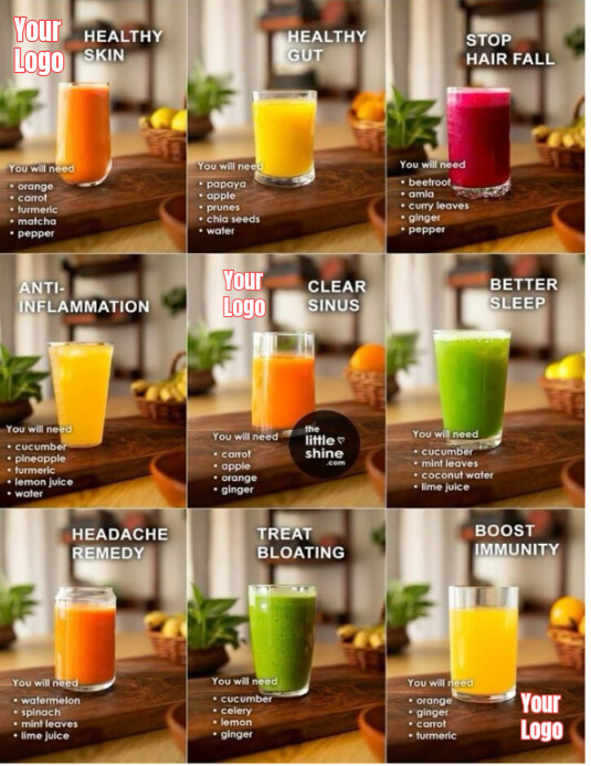 Maximalist Healthy Smoothies Drink Flyer (us Letter) Template | PosterMyWall