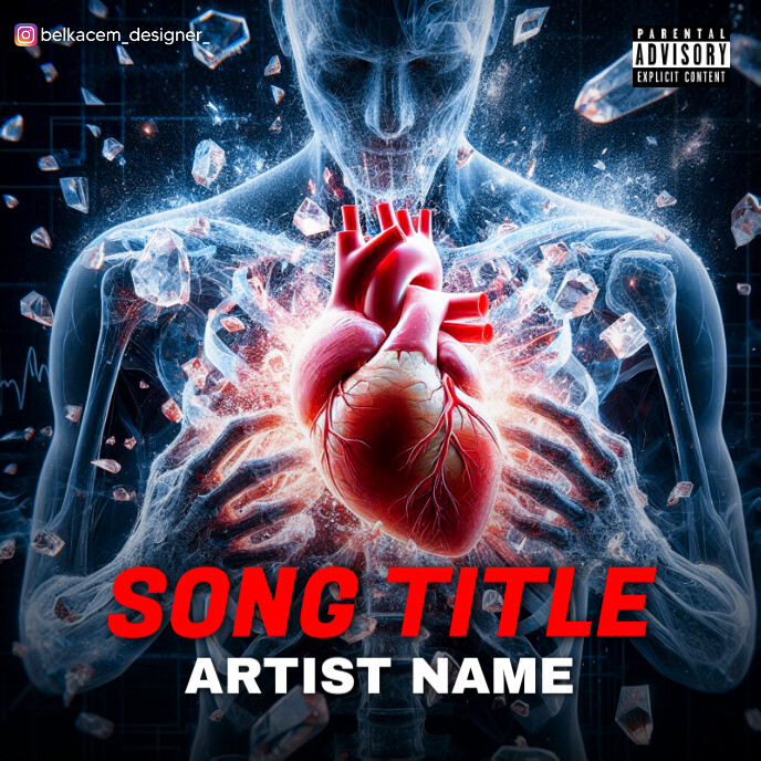 Maximalist Heart Ice Album Cover Template | PosterMyWall