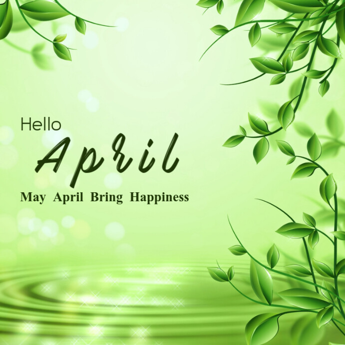 Maximalist Hello April Instagram Post Templat | PosterMyWall