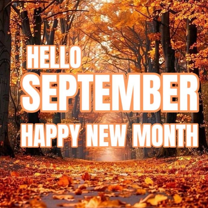 Maximalist Hello September Instagram Post Template | PosterMyWall