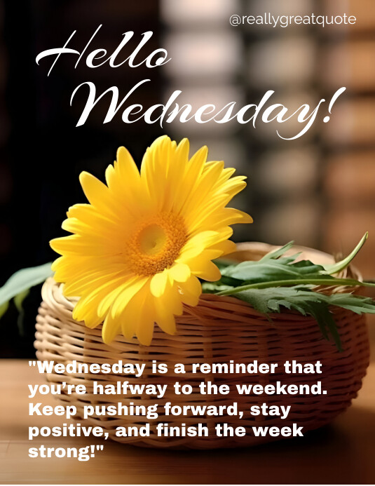 Maximalist Hello Wednes Flyer (us Letter) Template | PosterMyWall