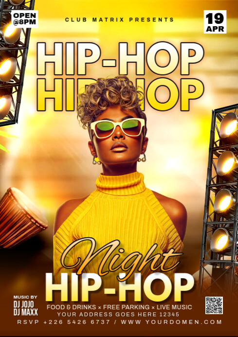Copia de Maximalist Hip Hop Night A4 | PosterMyWall