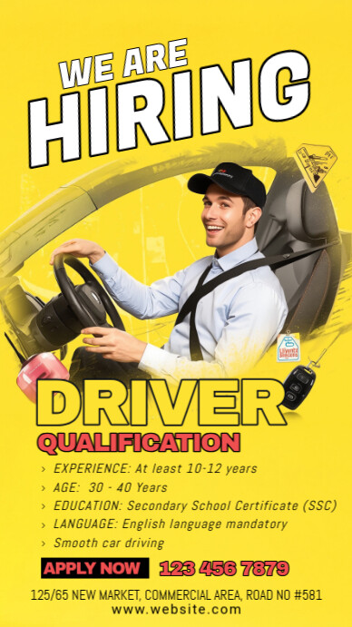 Copy of Maximalist Hiring Driver Ad Instagram Story | PosterMyWall