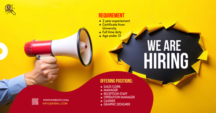 Maximalist Hiring Facebook Share Image Facebook Shared Image Template | PosterMyWall