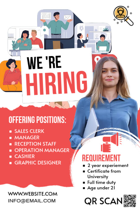 Maximalist Hiring Poster Poster Template | PosterMyWall