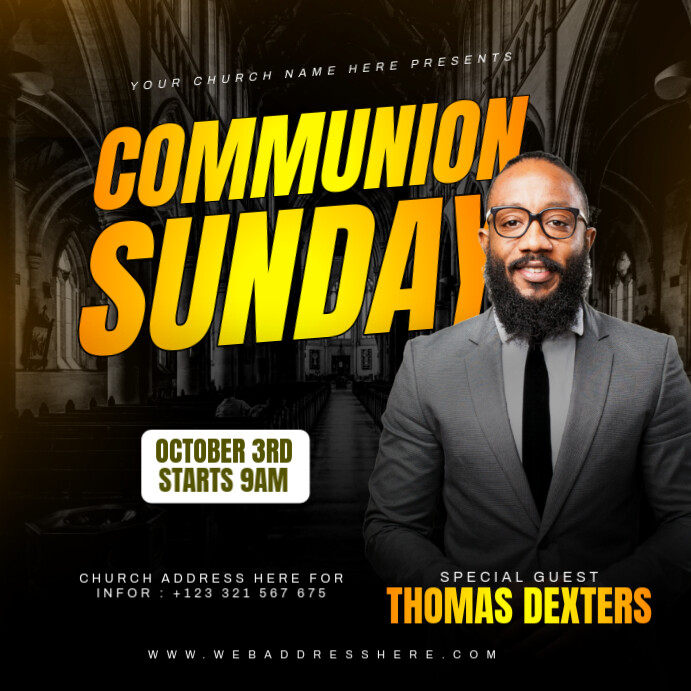Copy of Maximalist Holy Communion Sunday Service Instagram Post | PosterMyWall