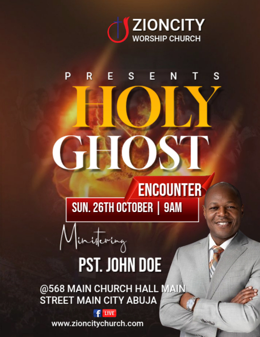 Maximalist Holy Ghost Encounter Flyer (us Letter) Template | PosterMyWall