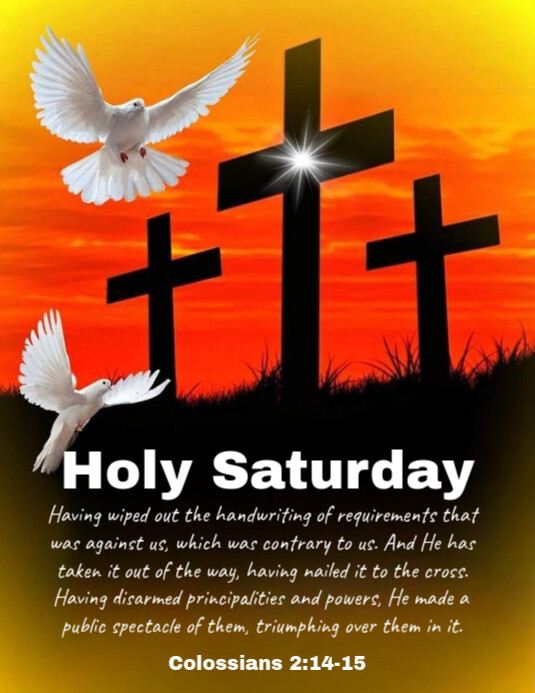 Maximalist Holy Saturday Bible Verses Flyer (us Letter) Template | PosterMyWall