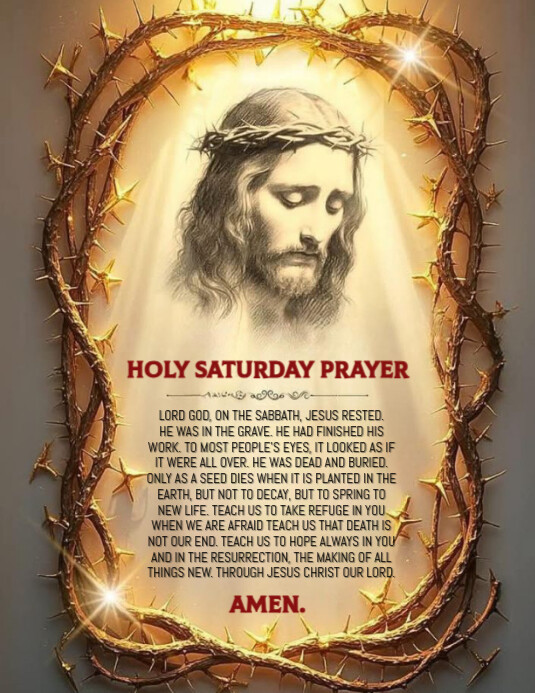 Copy of Maximalist Holy Saturday Prayer Flyer (us Letter) | PosterMyWall