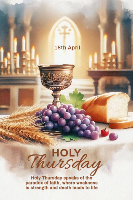 Maximalist Holy Thursday Banner 4' × 6' Template | PosterMyWall