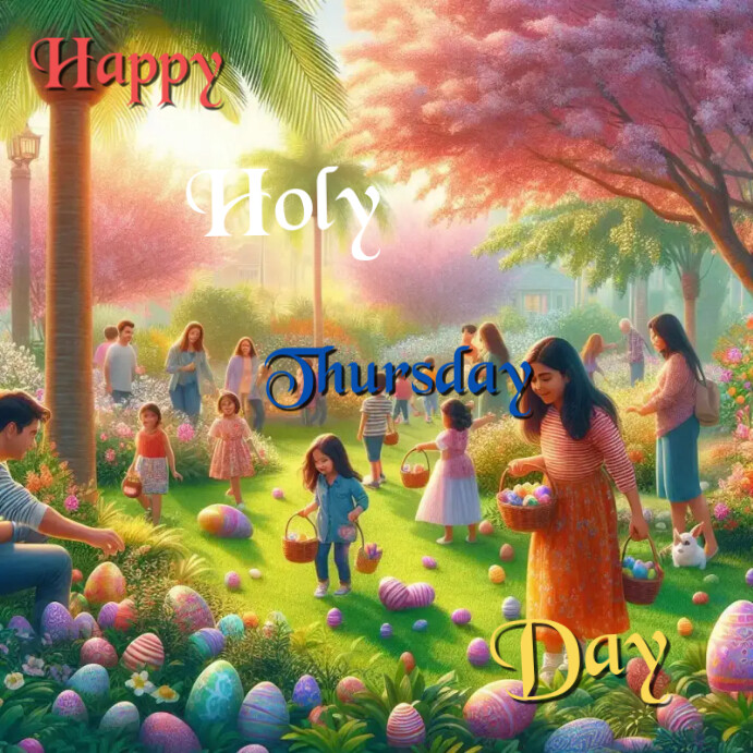 Maximalist Holy Thursday Instagram Post Template | PosterMyWall