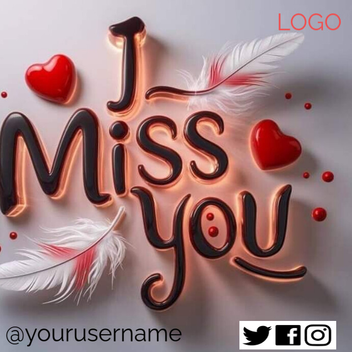 Copy of Maximalist I Miss U Instagram Post | PosterMyWall