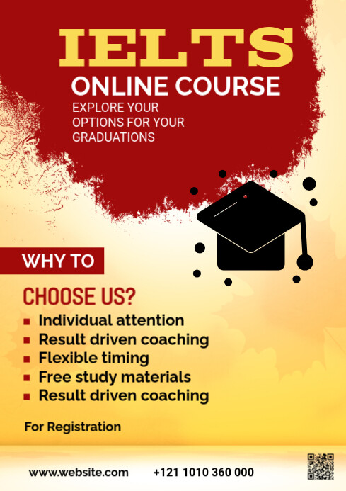 Maximalist Ielts Online Course Ad A2 Template | PosterMyWall