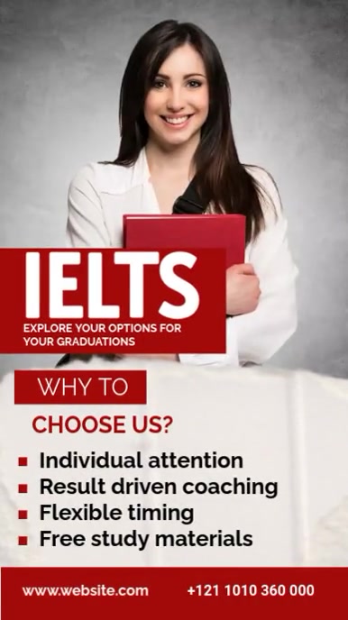 Maximalist Ielts Online Course Ad Instagram Story Template | PosterMyWall