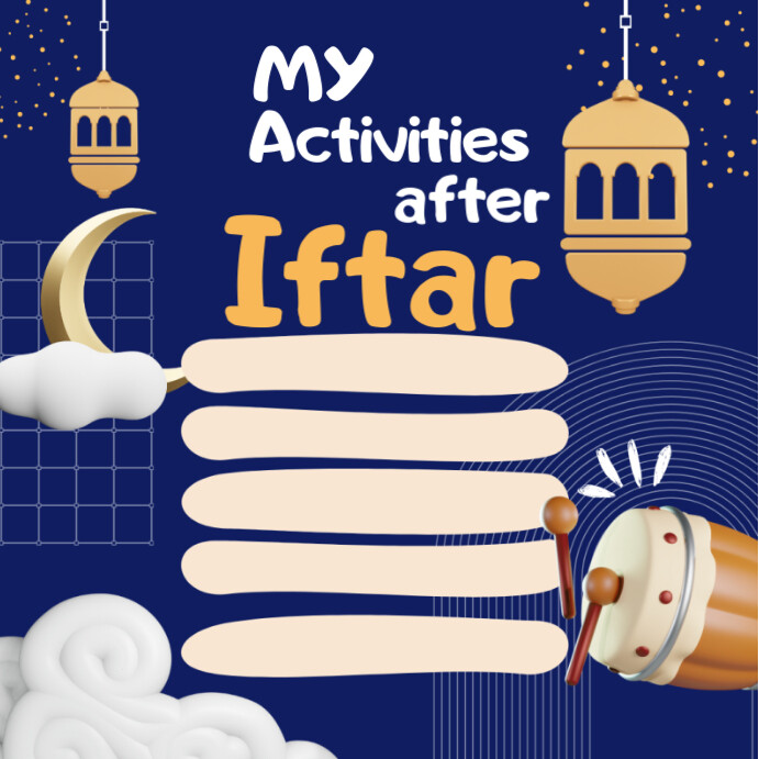 Copy of Maximalist Iftar Activities Instagram Post | PosterMyWall