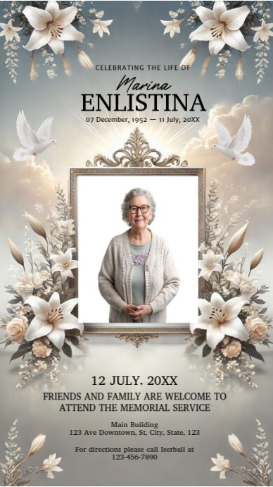 Maximalist In Loving Memory Poster Template Instagram Story | PosterMyWall