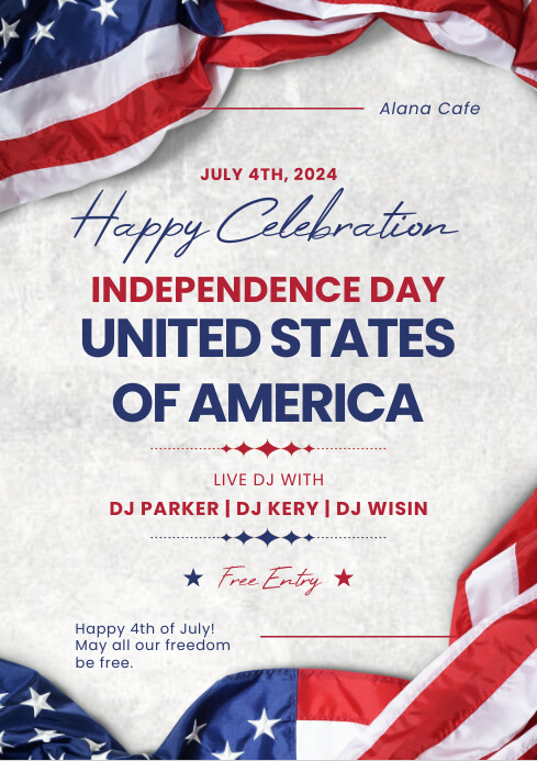 Modèle Maximalist Independence Day A4 | PosterMyWall