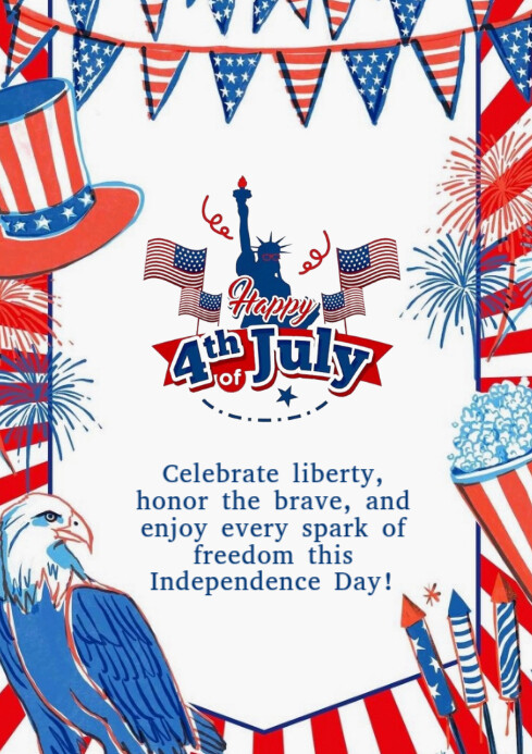 Maximalist Independence Day A4 Template | PosterMyWall