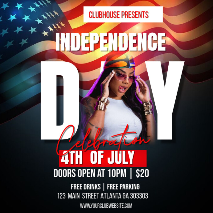 Maximalist Independence Day Celebration Party Instagram Post Template | PosterMyWall
