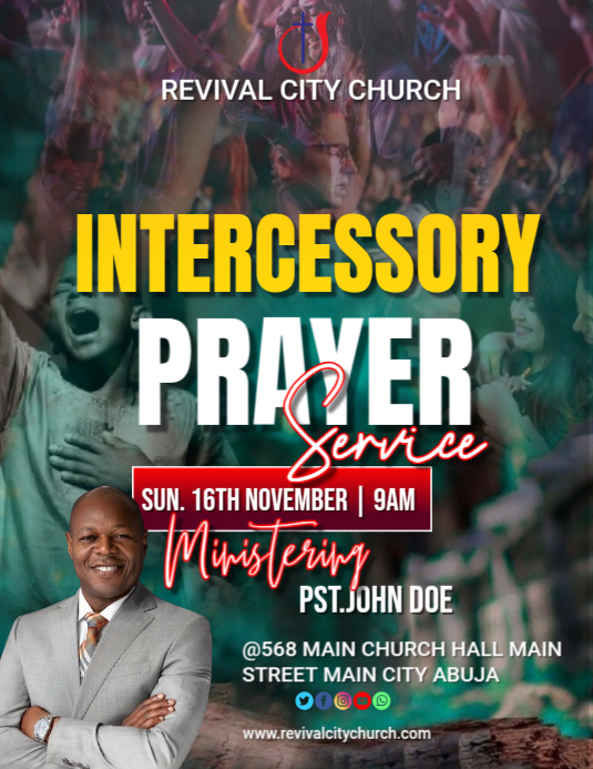 Maximalist Intercessory Prayer Flyer (us Letter) Template | PosterMyWall