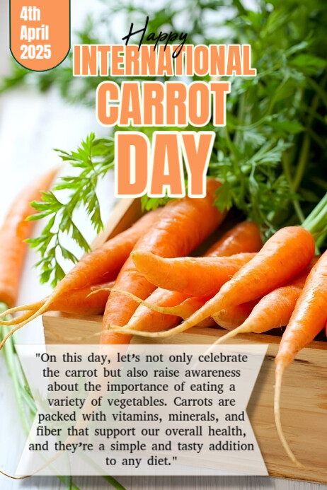 Maximalist International Carrot Day Poster Template | PosterMyWall