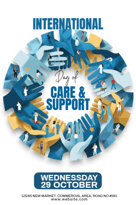 Maximalist International Day For Care And Support Poster Template ...
